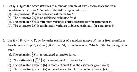 Solved 5 Let Y1 Chegg Com