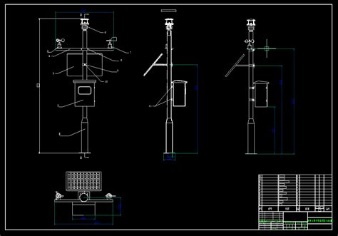 田间土壤环境信息采集装置 AutoCAD 2018 模型图纸下载 懒石网