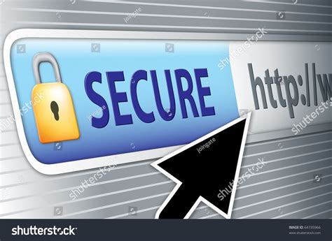 Close Illustration Secure Internet Connection Stock Illustration 64735966 Shutterstock