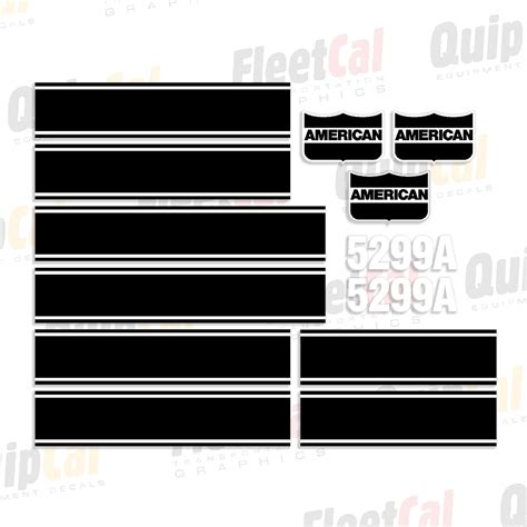 American Crane 5299a Marking Decal Set Truck And Equipment Decals