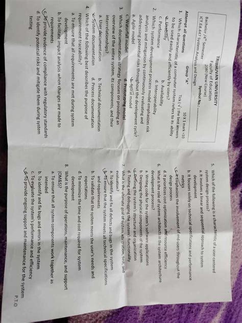 System Analysis And Design Mcq Solutions Noted Insights