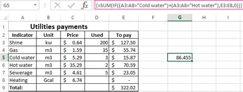 Working With Excel Array Formula Examples