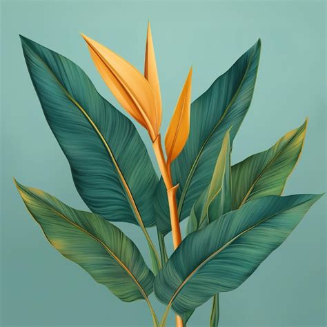 Premium Photo Watercolor Modern Leaf Pattern Muted Colors