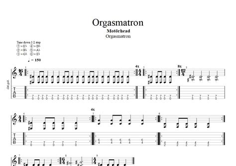 Orgasmatron Tab Motörhead