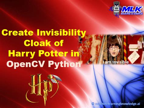 make your own invisibility cloak using opencv python like harry potter