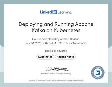 ahmed hassan on linkedin certificate of completion