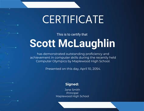 Free Printable Computer Certificate Templates To Customize Online