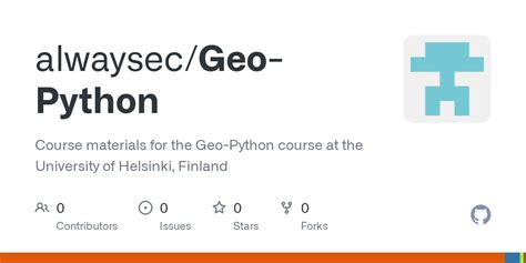 Github Alwaysecgeo Python Course Materials For The Geo Python