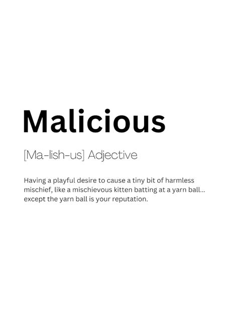 Malicious Definition Meaning Art Print By Kaigozen Fy