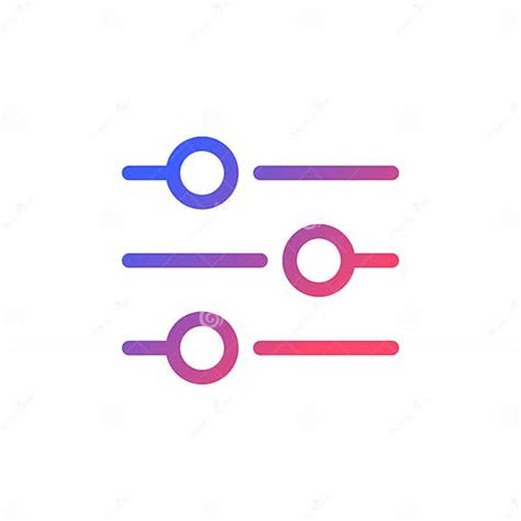 Adjustments Pixel Perfect Gradient Linear Ui Icon Stock Vector