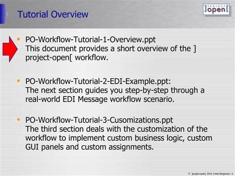 Project Open Workflow Developer Tutorial Part 1 Ppt