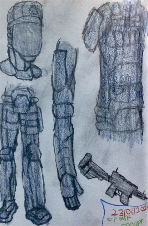 So Today I Decided To Draw ‘scp Mobile Task Force Concept Kinda A