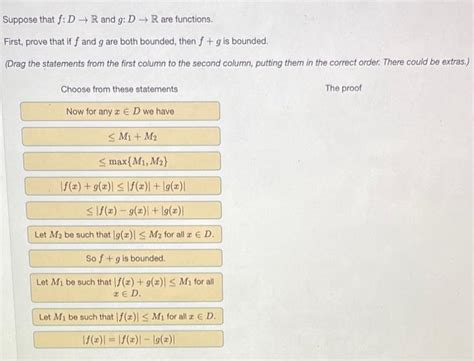 solved suppose that f d→r and g d→r are functions first