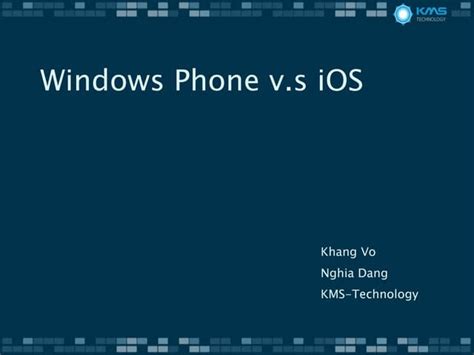 Windows Phone 7 Vs Ios Development Ppt
