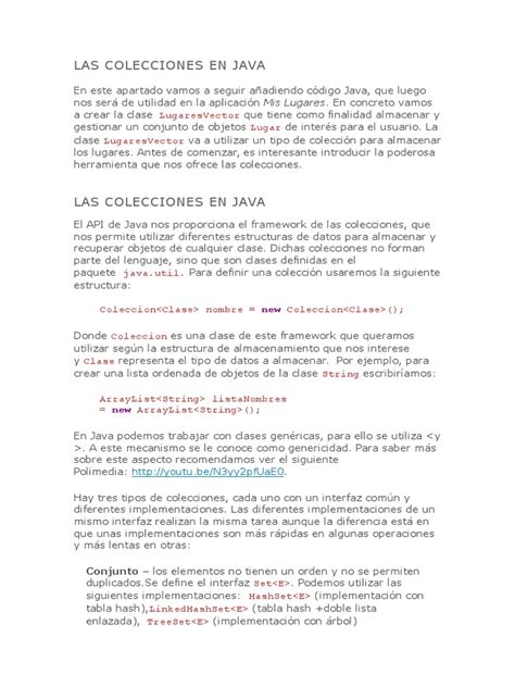 13 colecciones en java pdf java lenguaje de programación objeto