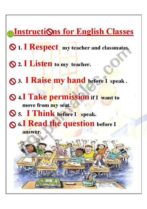 Classroom Rules Esl Students At John Moris Blog