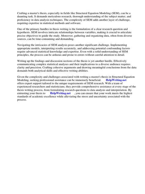 Master Thesis Structural Equation Modeling Pdf Structural Equation Modeling Statistics