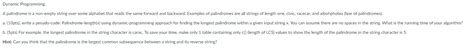Solved Dynamic Programming Hint Can You Think That The Chegg