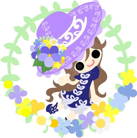 Cute Violet Girl Stock Vector Illustration Of Element 86267586