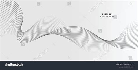 검은 물결 모양의 선이 있는 추상 스톡 벡터로열티 프리 2461473719 Shutterstock