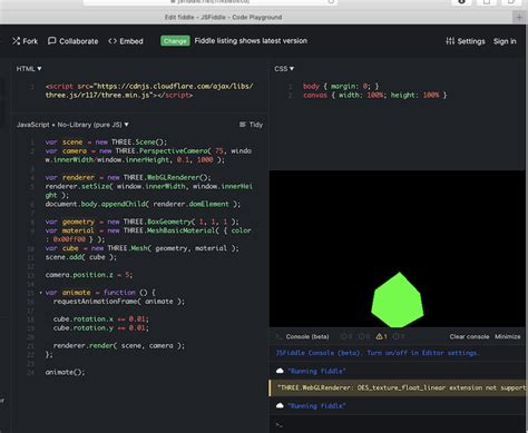 Vertices Are Missing When Running Example From The Documentation MacOS Safari Issue
