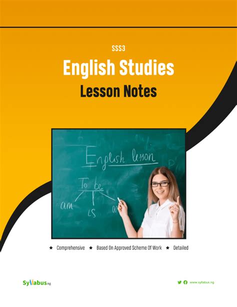 Ss3 English Language Lesson Notes 1st 2nd And 3rd Term Pdf Syllabusng