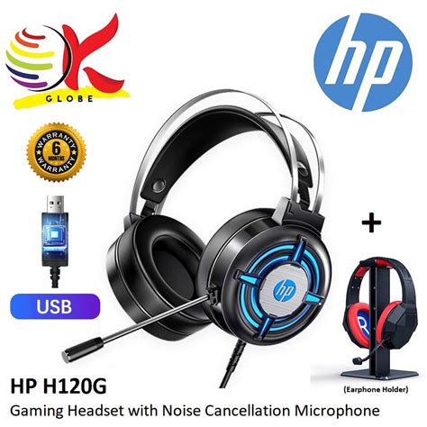 Hp H G Usb Wired Gaming Headphone With Rgb Backlit And Built In Microphone Voulme Control