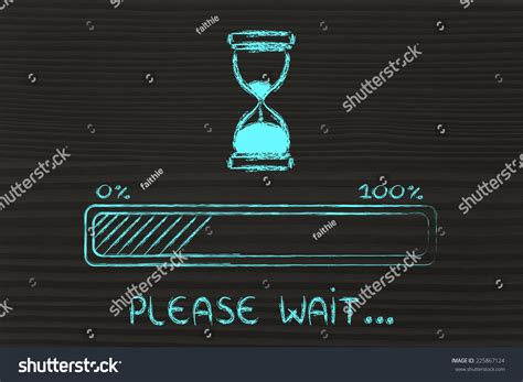 Hourglass Design Progress Bar Loading Pc 스톡 일러스트 225867124 Shutterstock