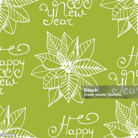 크리스마스 원활한 패턴 필기 행복 한 새 해 포 인 세 티아 감수 아름 다운 0명에 대한 스톡 벡터 아트 및 기타 이미지 0명 공휴일 꽃무늬 Istock