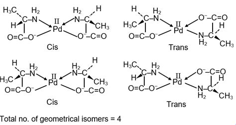 How Many Geometrical Isomers Are Possible For [pd2 Nh2 Ch Ch3 Co {2} { } 2]o