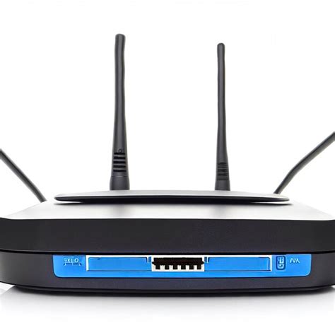 premium ai image black wireless router with local area network cable