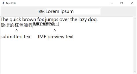 Python How To Configure The Font Used To Render Ime Preview Text In Tkinter Text Input