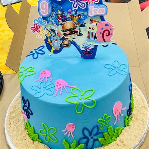 Spong Bob Squre Pants Cake Topper Centerpiece Decorations Etsy