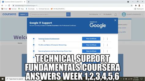 Technical Support Fundamentals Coursera Answers Week 1 6 Youtube