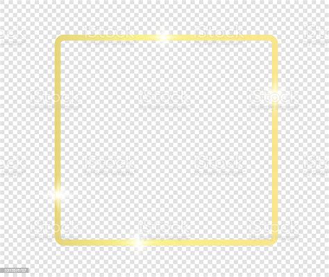 투명한 배경에 고립된 그림자가 있는 골드 빛나는 빛나는 프레임 골든 럭셔리 빈티지 사실적인 직사각형 테두리 일러스트레이션 벡터 0명에 대한 스톡 벡터 아트 및 기타 이미지