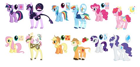 Mlp Au Mane 6 Redesigns By Smokecoveredstar On Deviantart