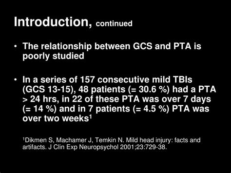 Ppt When Mild Is Severe Contradictions In Tbi Classification Using Gcs And Pta Powerpoint