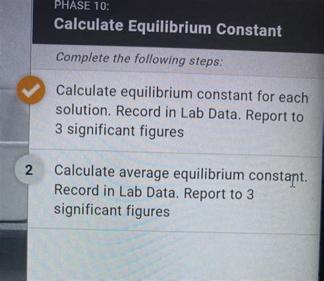 Solved Verify Your Equilibrium Concentration Calculation