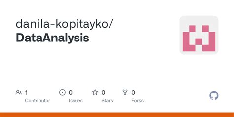 Github Danila Kopitaykodataanalysis