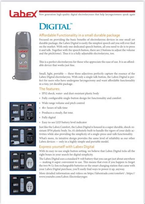Throat Electrolarynx Digital Labex External At Rs Piece In