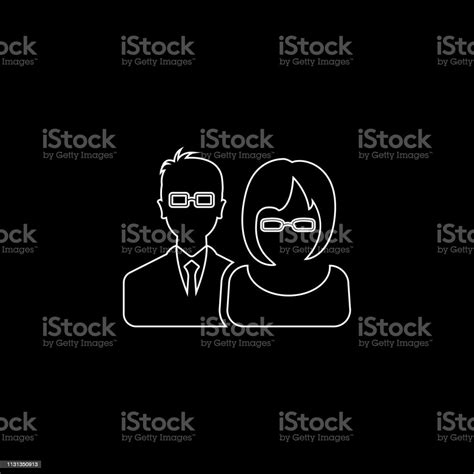 비즈니스 사람 아이콘으로 남성과 여성 라인 아트 남자와 여자 아이콘 화이트벡터 남자에 대한 스톡 벡터 아트 및 기타 이미지 남자 남자 사업가 머리 Istock