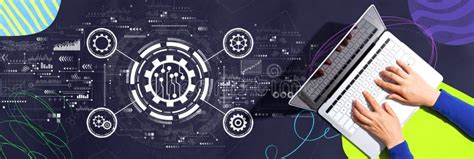 Automation Concept With Person Using A Laptop Stock Photo Image Of Digital Concept