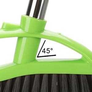 3 Packs Indoor Brooms Green Angle Broom Soft Bristles Long