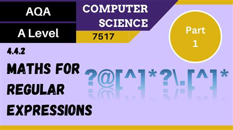 059 Aqa A Level Slr07 Regular Expression Craig N Dave