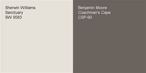 Sherwin Williams Sanctuary Vs Benjamin Moore Coachmans Cape Comparison