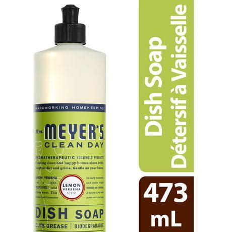 Mrs Meyers Clean Day Dish Soap Dishwashing Liquid 473ml Lemon