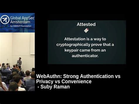 Free Video Webauthn Balancing Strong Authentication Privacy And Convenience From Owasp