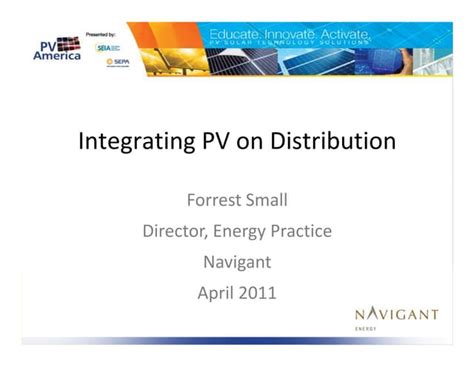 Small Pv Integration On Distribution Pv America 2011 04 04 2011 Pdf