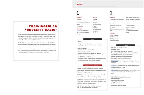 Crossfit Trainingsplan Für Einsteiger 4 Wochen Progression Plan