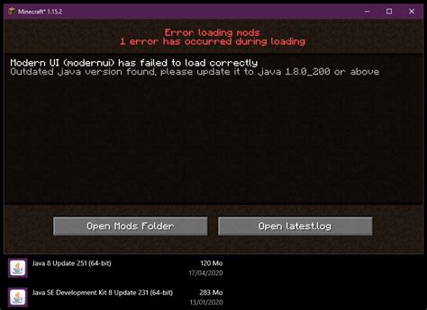 Bug Outdated Java Version · Issue 4 · Blocamlimbmodernui · Github